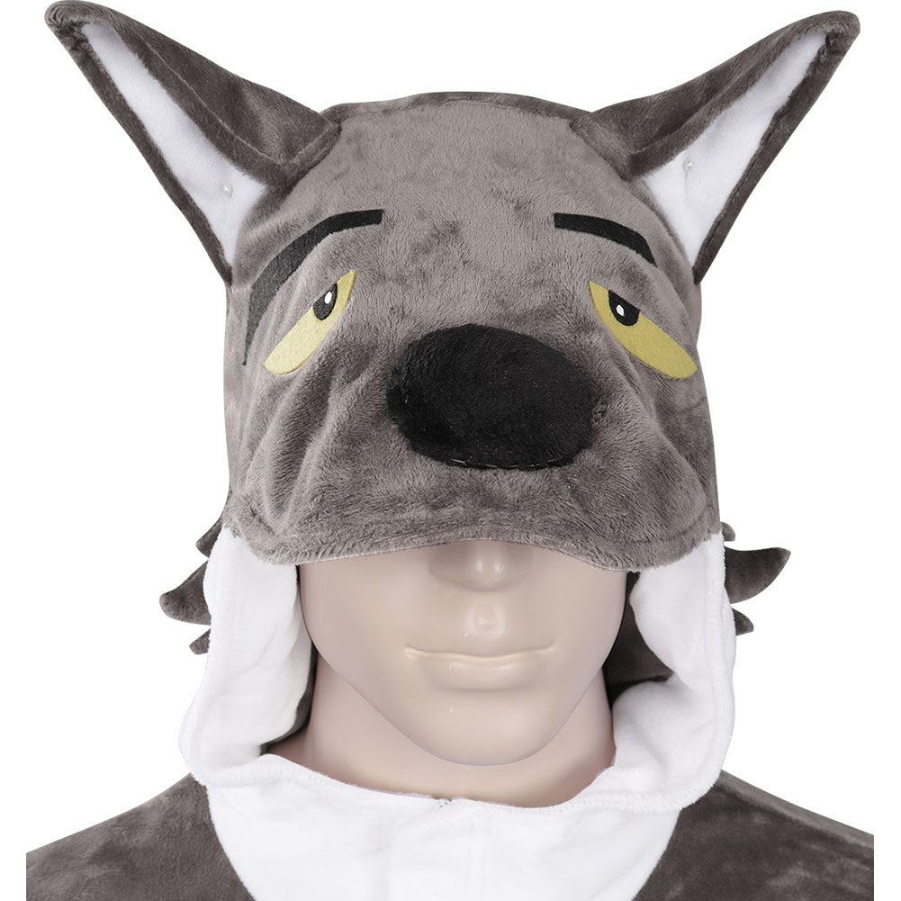 The Bad Guys Wolf Cosplay Costume Sleepwear Jumpsuit Pajamas Halloween ...