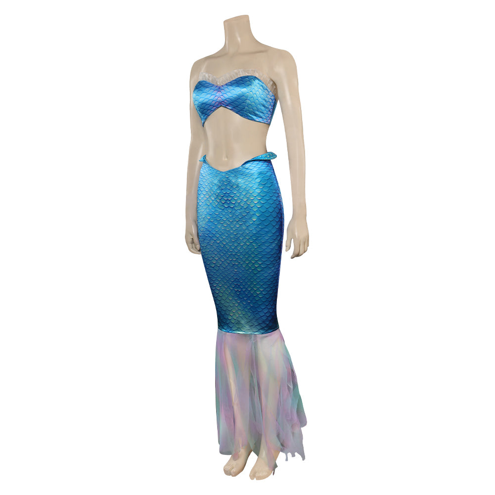 The Little Mermaid Ariel Cosplay Costume Outfits Top Skirt Halloween C ...