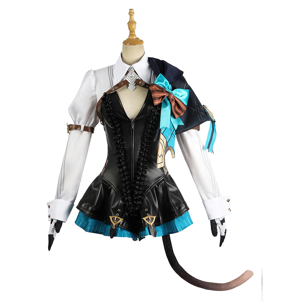 Genshin Impact Game Lynette Cosplay Costume Outfits Halloween Carnival ...