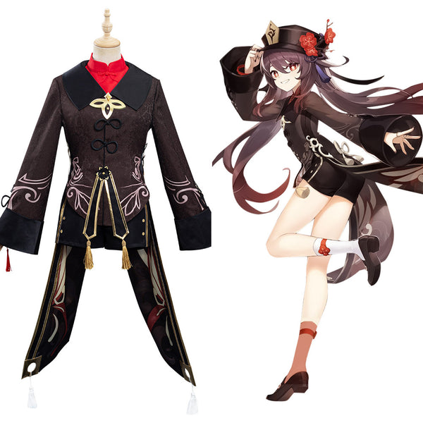 Genshin Impact HuTao Halloween Carnival Suit Cosplay Costume Outfits ...
