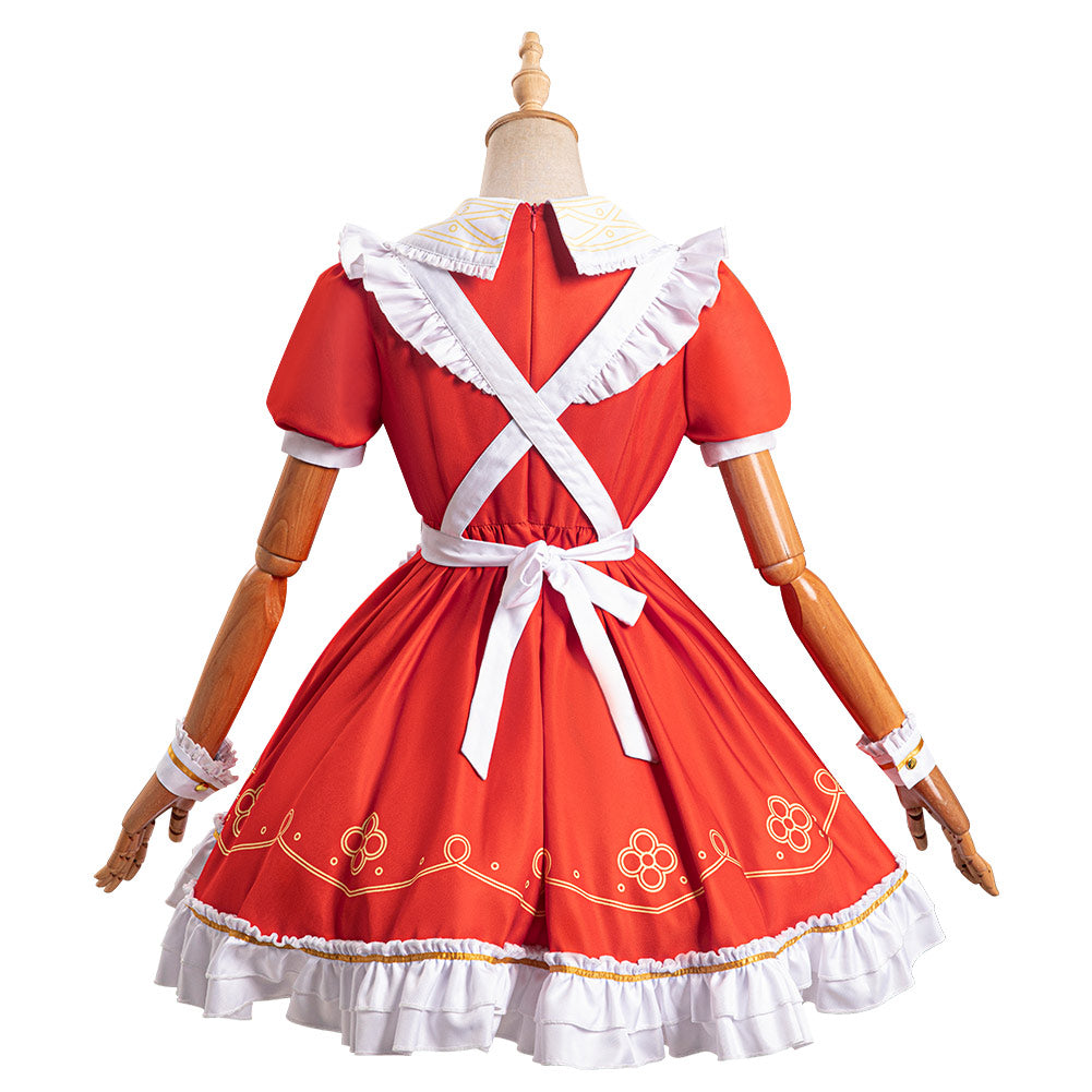 Genshin Impact KLEE Alice in Wonderland Alice Cosplay Costume Dress Ou ...