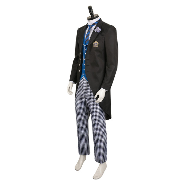 Anime Black Butler Lawrence Bluewer Black Outfit Cosplay Costume Outfi ...