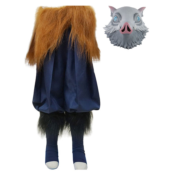 Anime Inosuke Hashibira Kids Children Outfit Mask Set Cosplay Costume ...