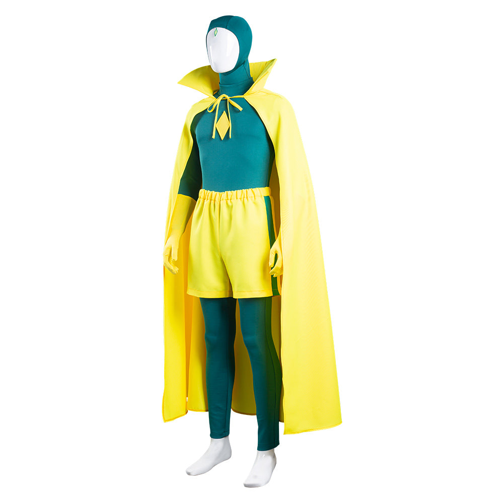 Wanda Vision Vision Halloween Carnival Suit Cosplay Costume Jumpsuit C ...