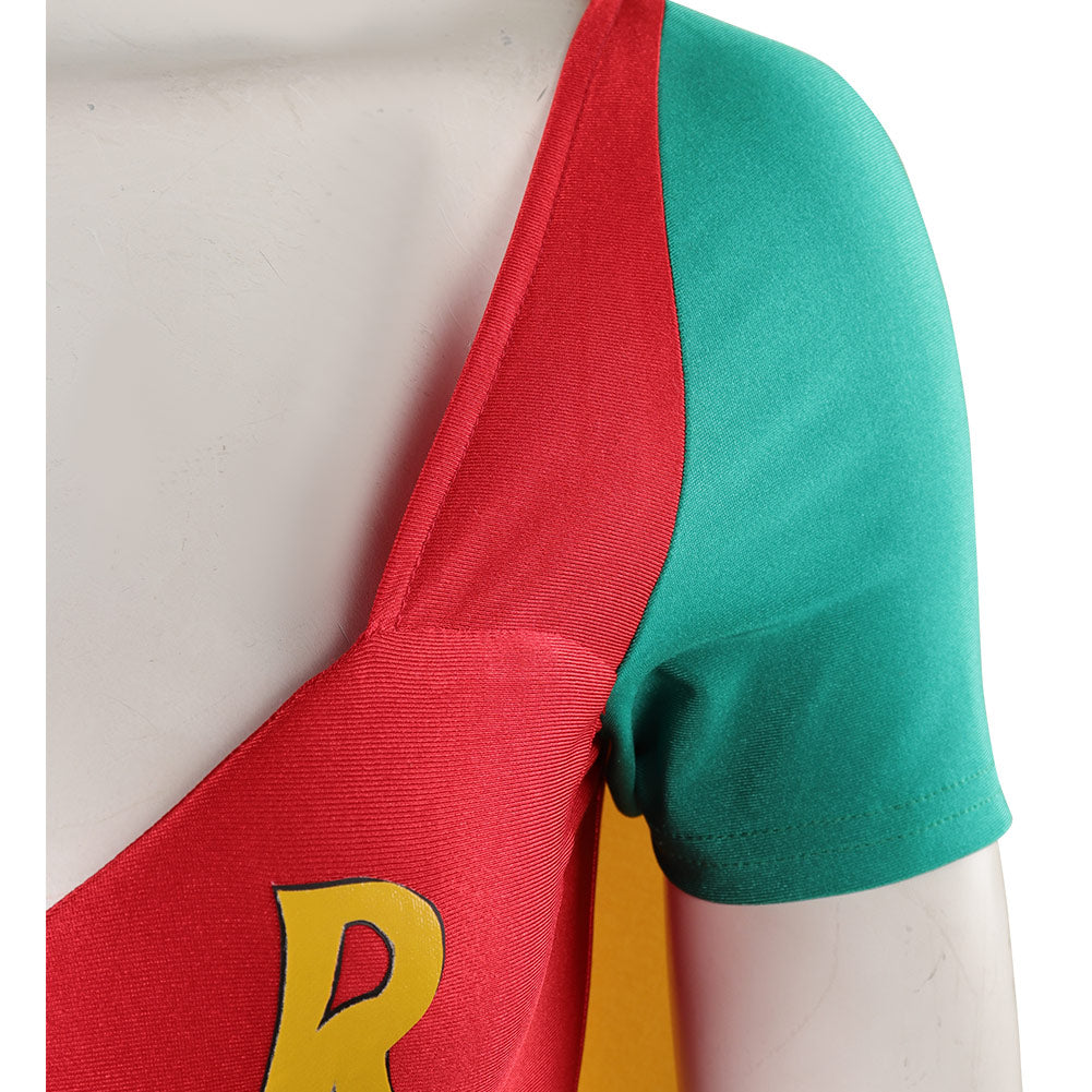 DC Robin Halloween Carnival Suit Cosplay Costume Sexy Swimwear Cloak O ...