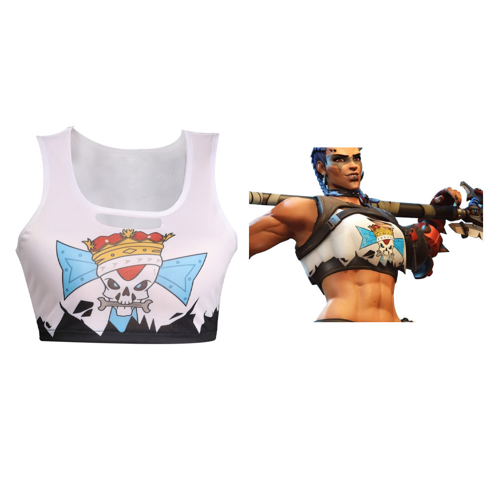Overwatch OW- Junker Queen Cosplay Costume Vest Sleeveless Shirt Hallo ...
