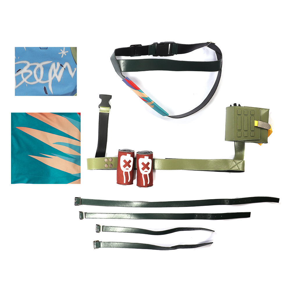 Valorant Raze Cosplay Costume T-shirt Pants Hat Outfits Halloween Carn ...